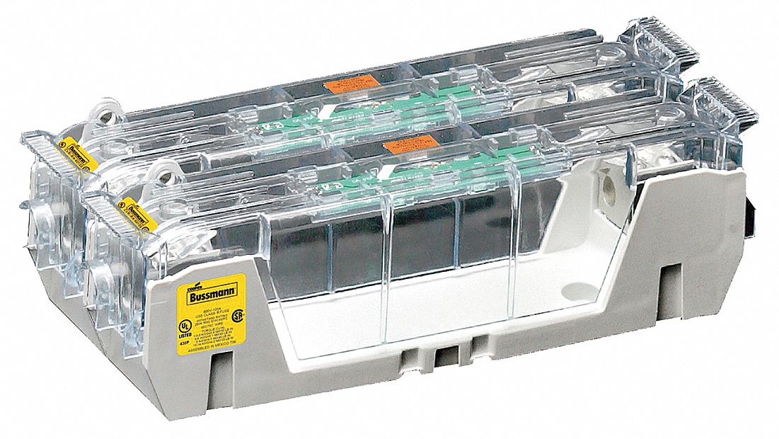 BUSSMANN, Open Block Design, 2 Pole, Fuse Block - 39P367|HM60100-2CR ...