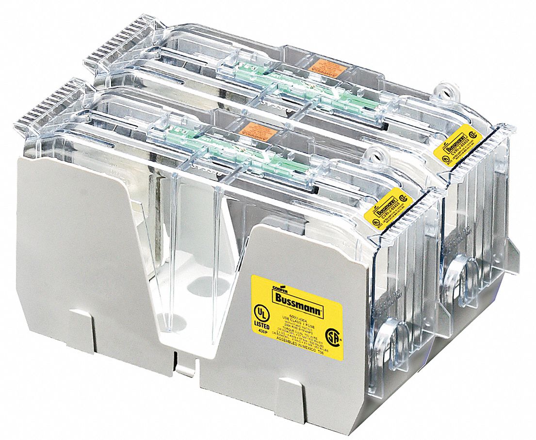 BUSSMANN, Open Block Design, 2 Pole, Fuse Block - 39P406|JM60400-2CR ...