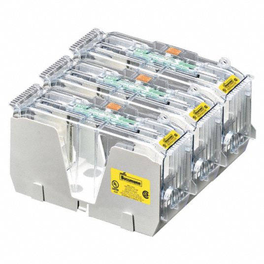BUSSMANN, Open Block Design, 3 Pole, Fuse Block - 39P407|JM60400-3CR ...