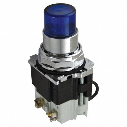 EATON, 30 mm Panel Mounting Size, Blue, Pilot Light - 39P718 ...