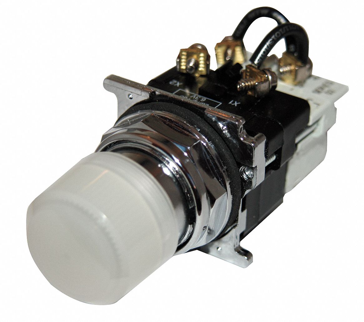 EATON, 30 mm Panel Mounting Size, White, Pilot Light - 39P766 ...