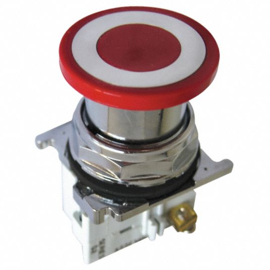 EATON Emergency Stop Push Button, 30 mm, Maintained Push / Maintained ...