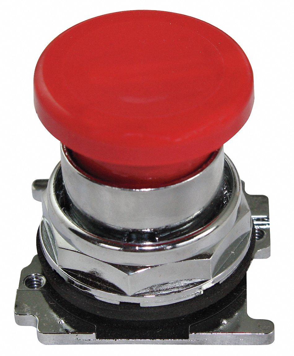 EATON, 30 mm, Non-Metallic, Mushroom Head Push Button - 39P926 ...