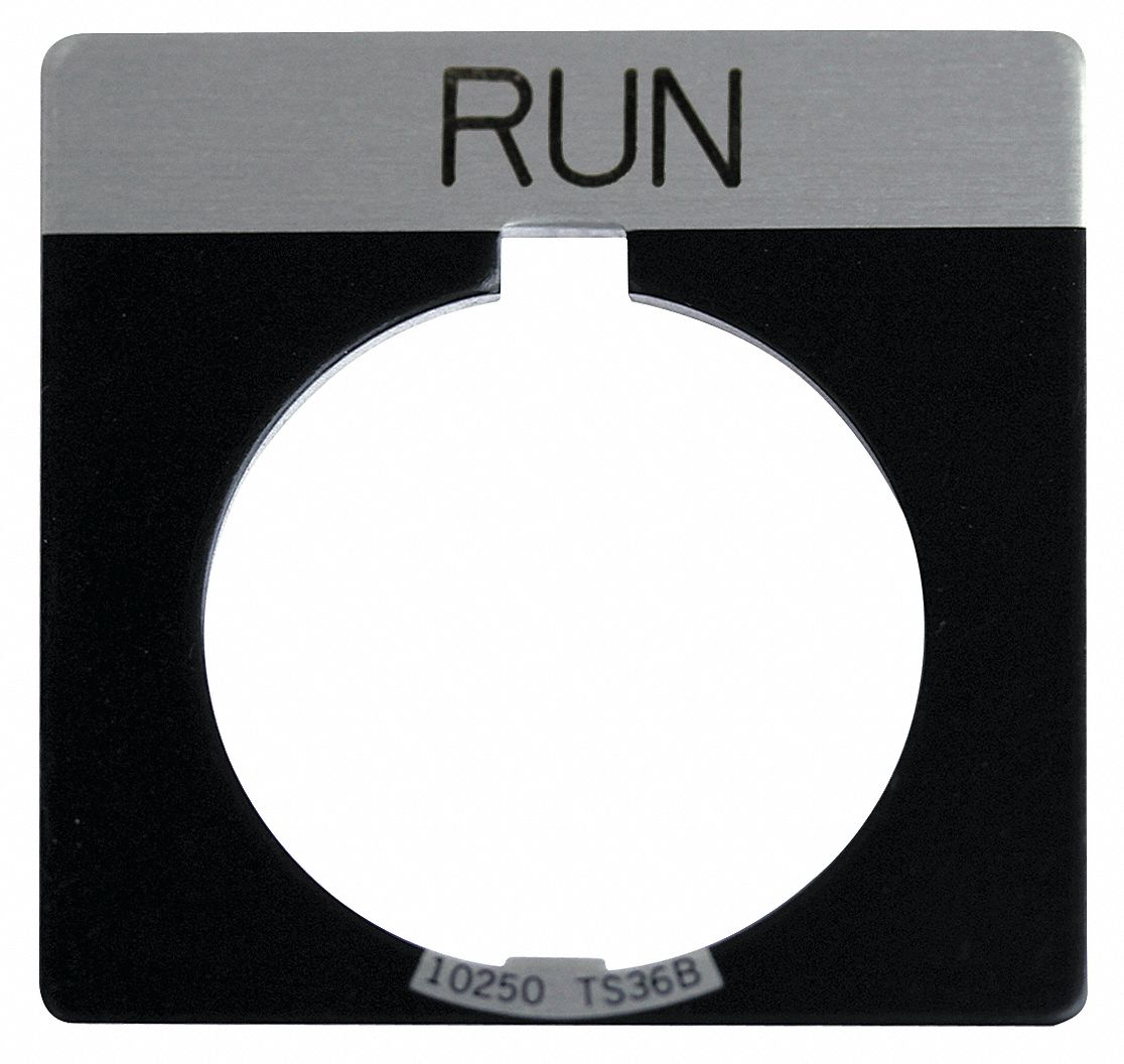 30 mm Panel Mounting Size, Square, Legend Plate - 39R146|10250TS31 ...