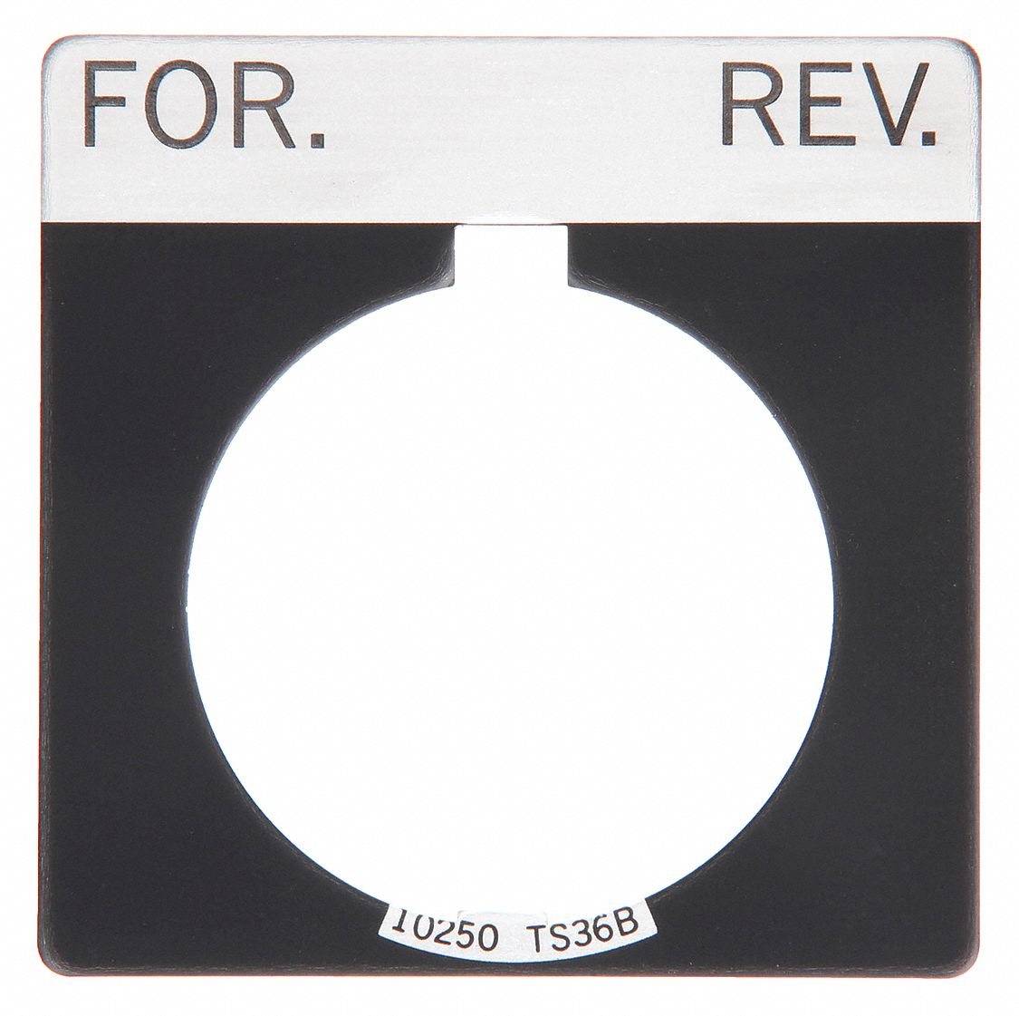 30 mm Panel Mounting Size, Square, Legend Plate - 39R153|10250TS38 ...