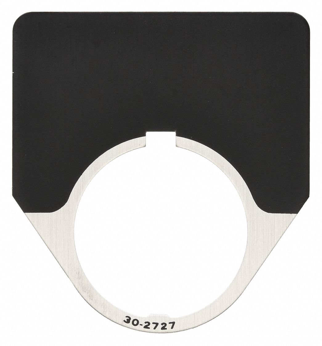 30 mm Panel Mounting Size, Half-Round, Legend Plate - 39R173|91000TJ36 - Grainger
