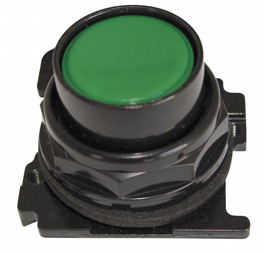 EATON Push Button Operator, Metal, Momentary Push, Green, 12, 13, 3, 3R ...