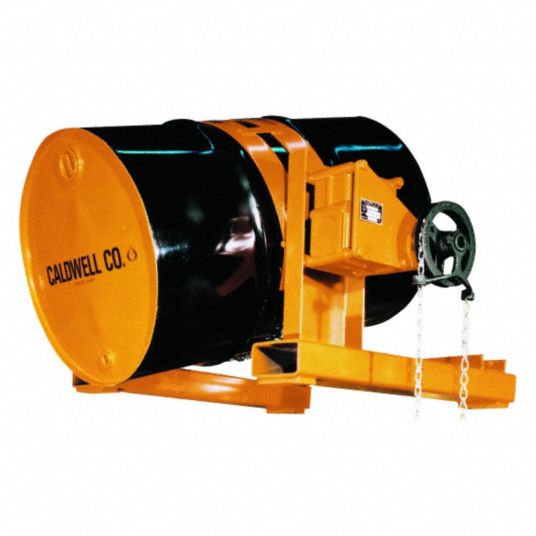 CALDWELL 55 gal Drum Lifter, 1-Drum, 2,000 lb Load CapacityH x 40 inW x ...
