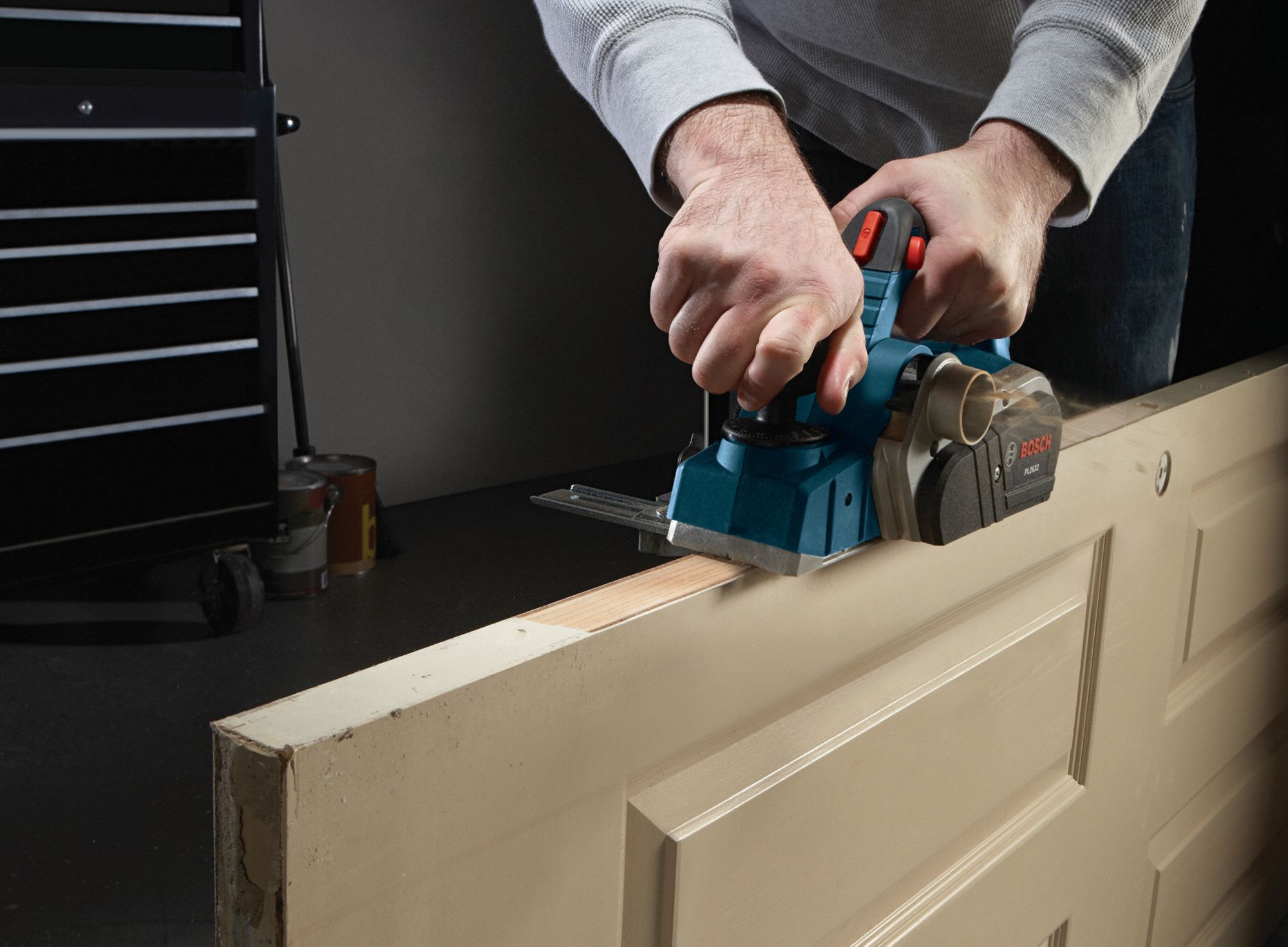 BOSCH Corded Hand Planer: Flat, 120V AC, 6.5 A, 3 1/4 in Blade Wd, 1/8 ...