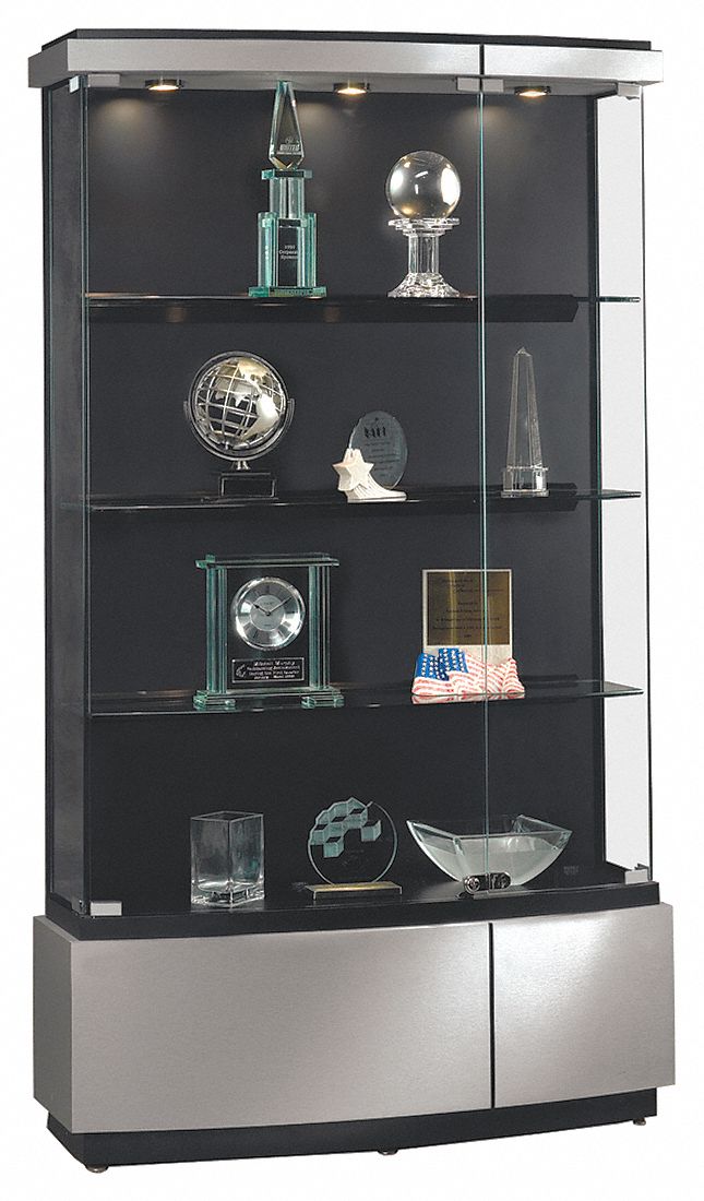 Display Case,73x42x12,Brushed Silver - Grainger