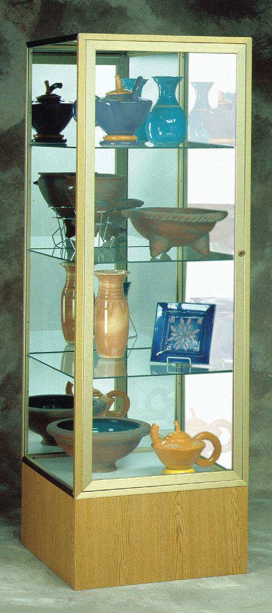 Display Case,72x24x24,Light Oak - Grainger