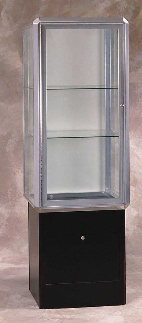 Display Case,72x24x24,Chrome - Grainger