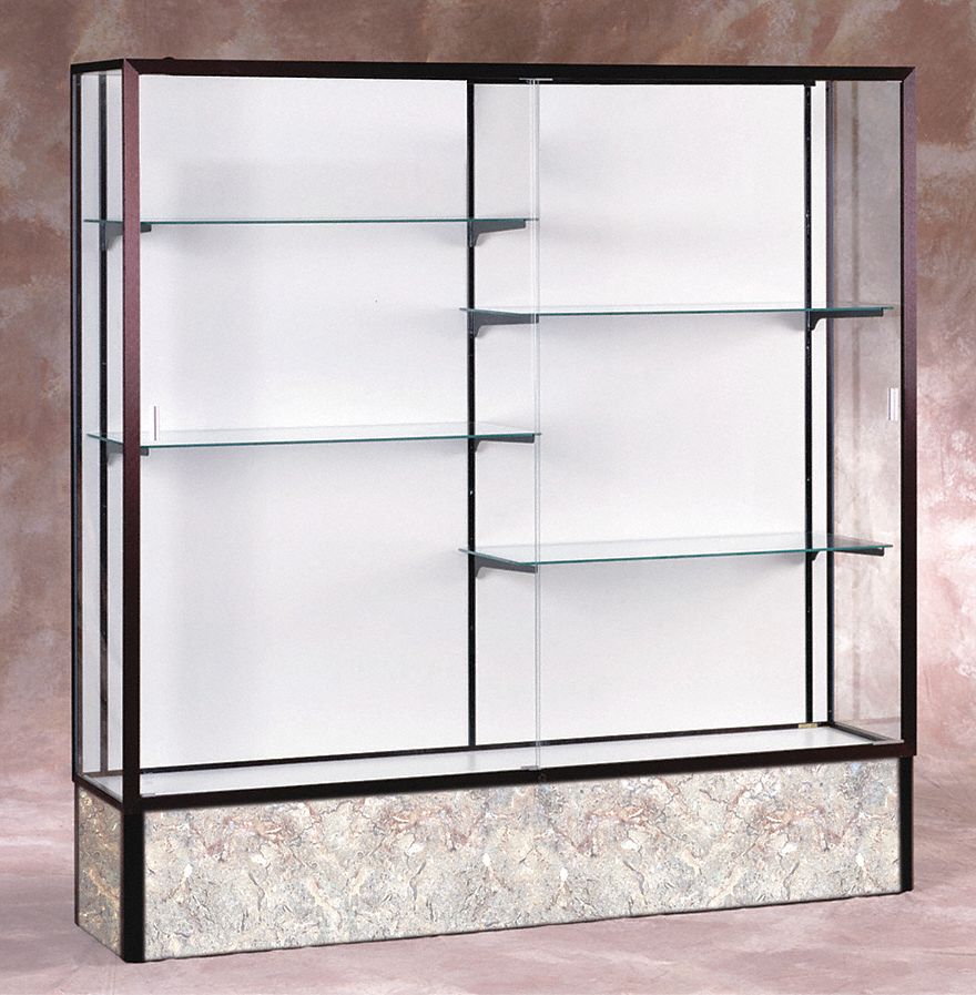 Display Case,72x72x16,Dark Bronze - Grainger