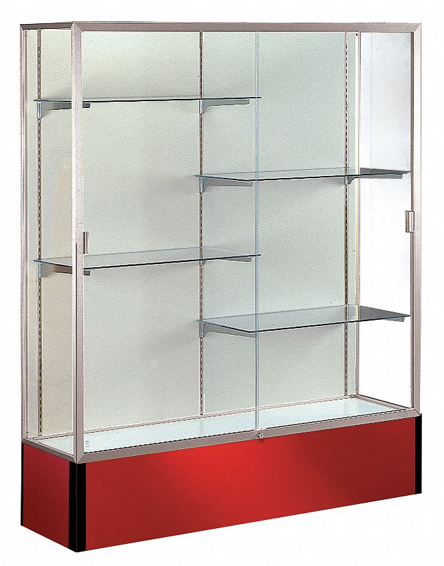 Display Case,72x48x16,Red - Grainger