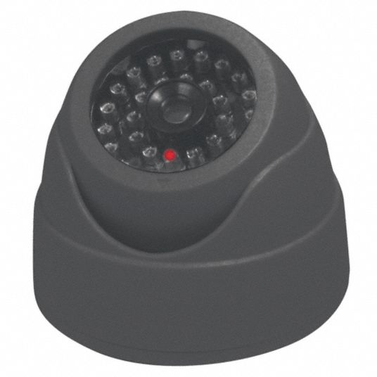 Mini-Dome Camera, Indoor/Outdoor, Decoy Lens, Voltage 1.5V - Grainger