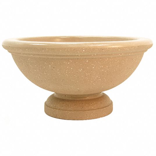 Circle, Beige, Planter Bollard - 39UM92|TF4107W22 - Grainger
