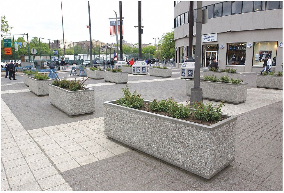 Rectangle, Beige, Planter Bollard - 39UN56|TF4213W22 - Grainger