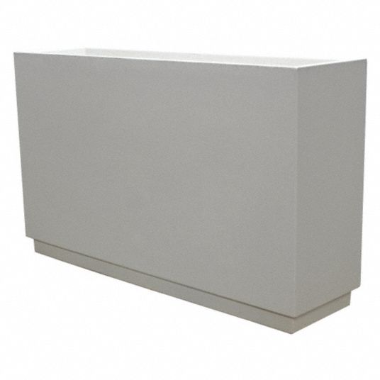 Rectangle, Beige, Planter Bollard - 39UN97|TF4357W22 - Grainger