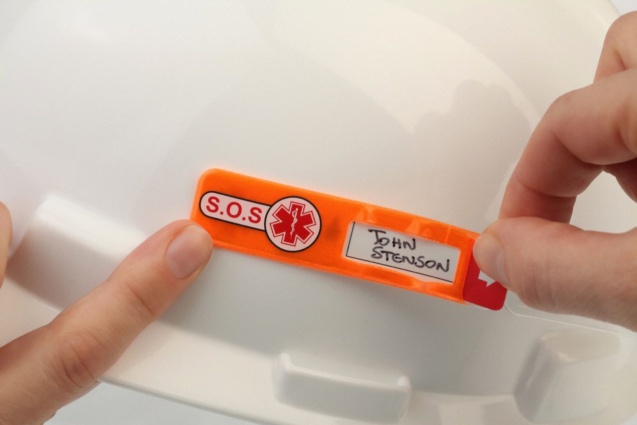 VITAL ID Hard Hat I.D. Global Standard: 3/4 in Ht, 3 3/8 in Wd, Hard ...