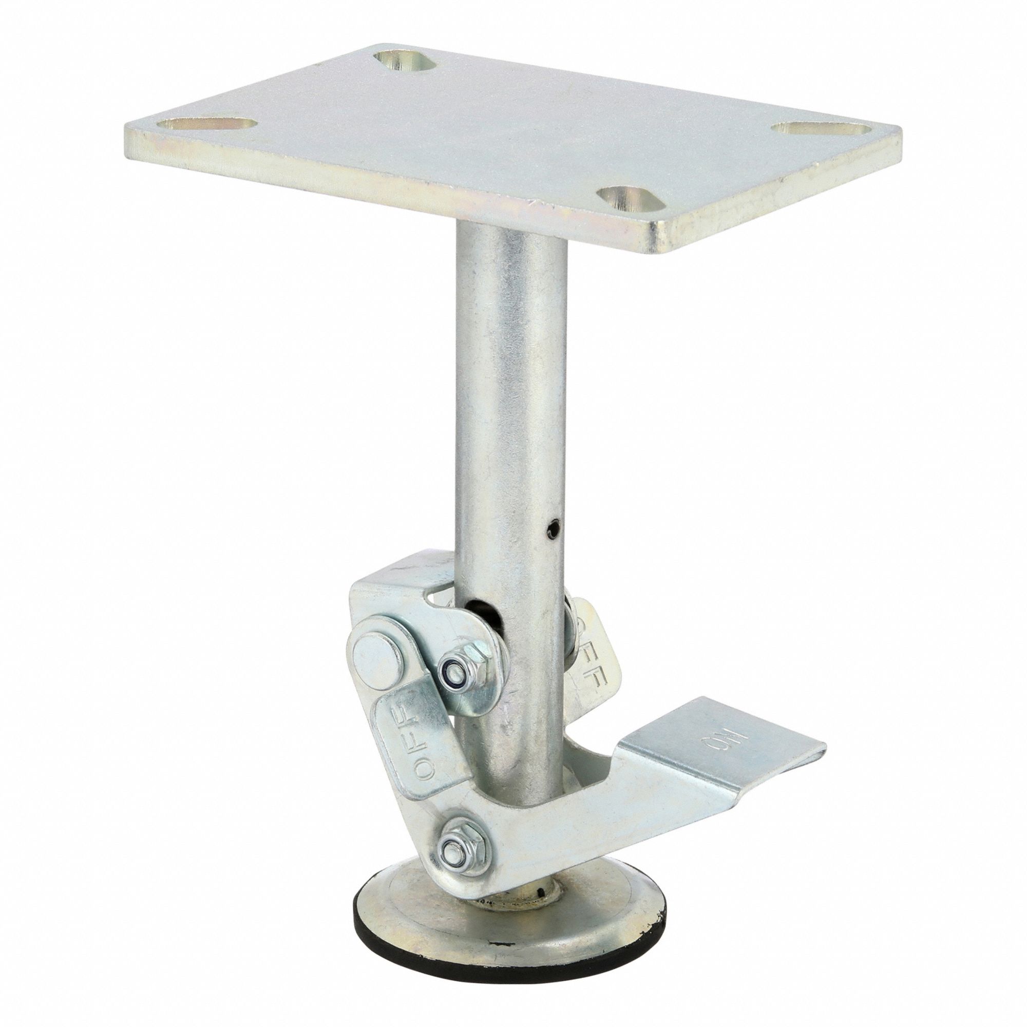 For 8 in Wheel Dia, 9 1/2 in Floor Lock Retracted Ht, Floor Lock ...