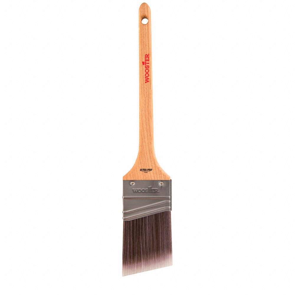 WOOSTER Paint Brush: Angle Sash Brush, 2 in, Synthetic, Polyester/Nylon ...