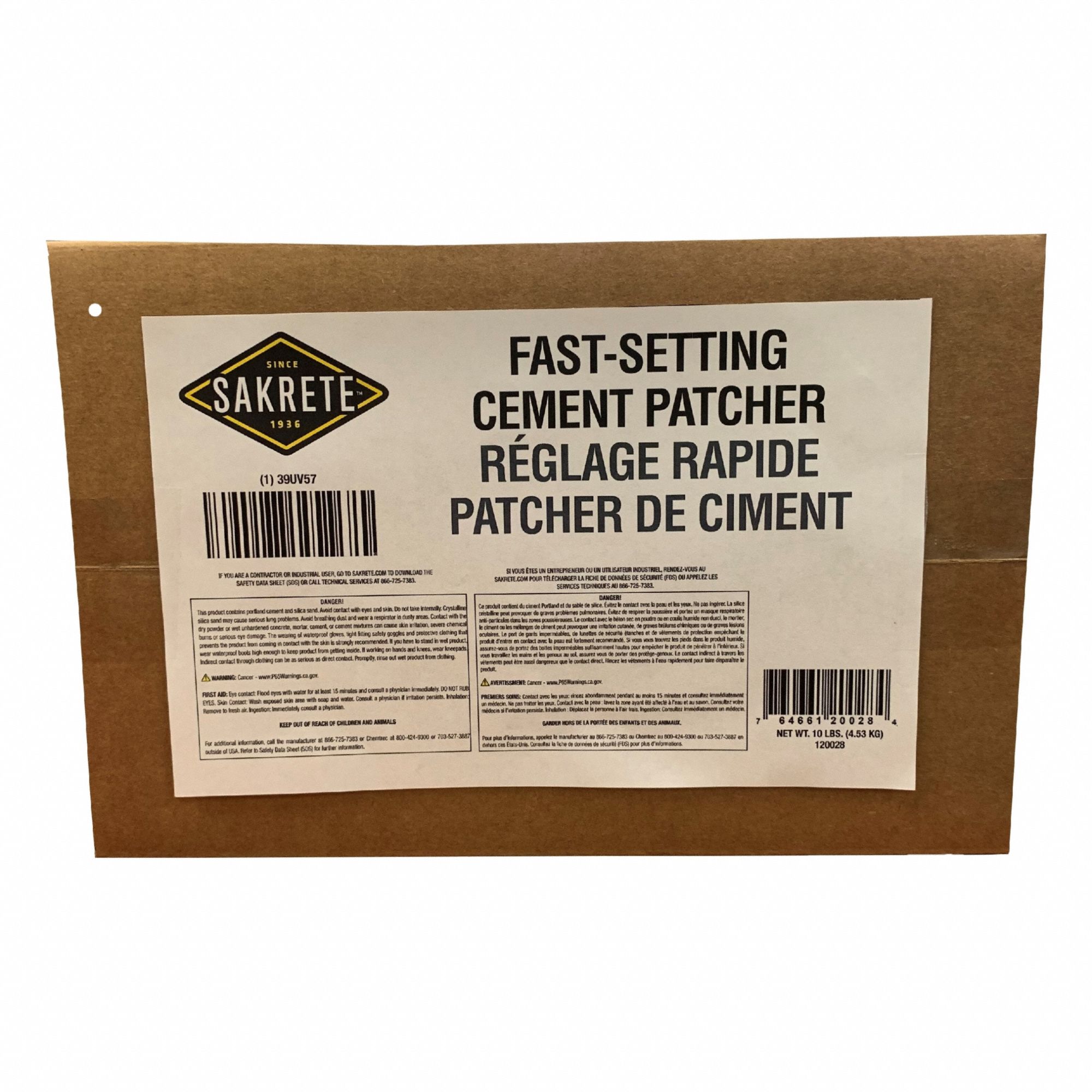 SAKRETE, Fast Setting, Cement, Concrete Repair Compound - 39UV57|120028 ...