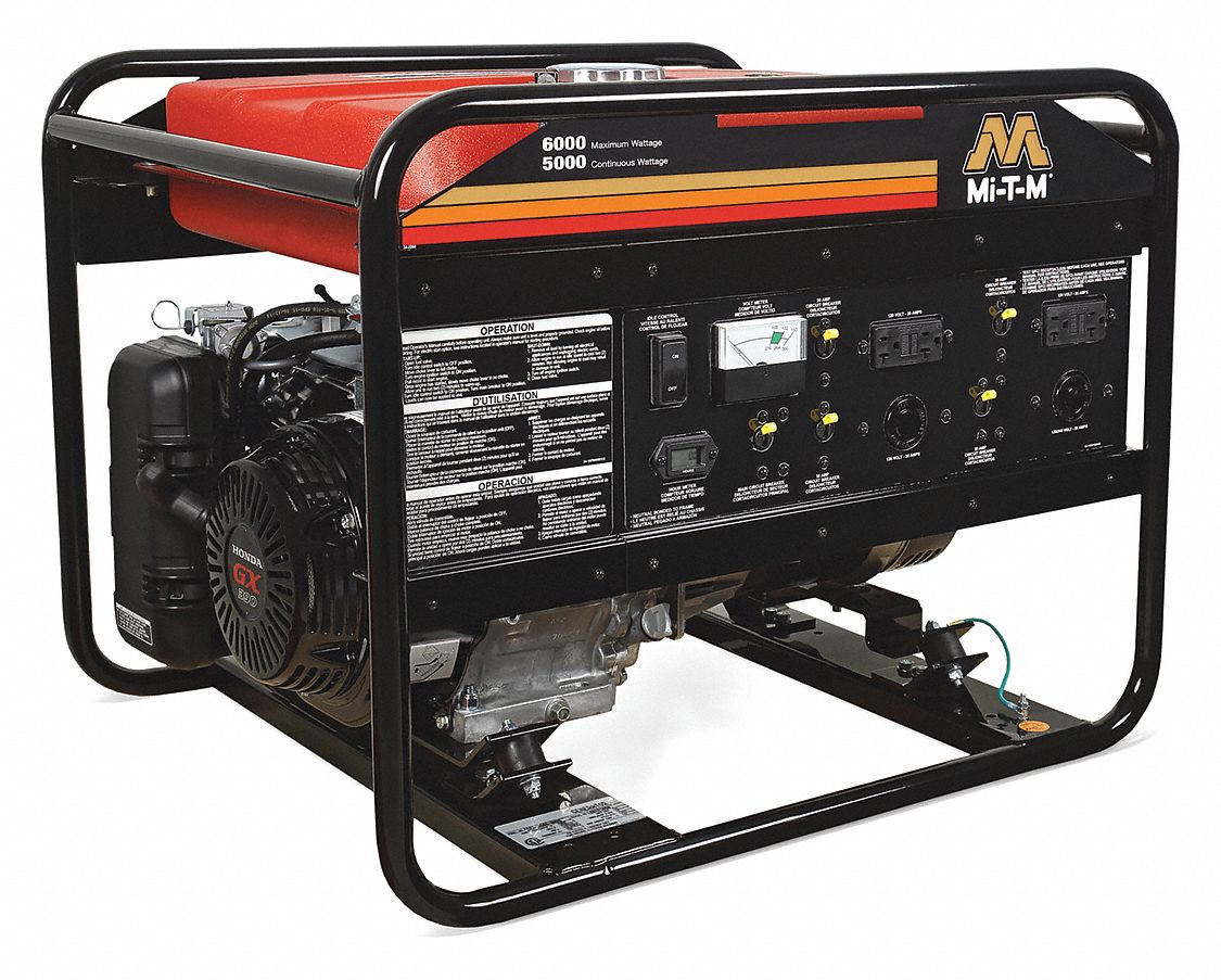 MI-T-M, Conventional, Gasoline, Portable Generator - 39W899|GEN-6000 ...