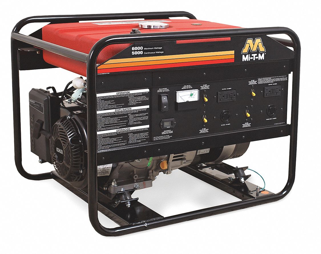 MI-T-M, Conventional, Gasoline, Portable Generator - 39W901|GEN-6000 ...