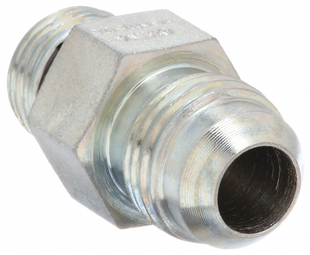 5/16 in x 3/8 in Fitting Size, Male x Male, Hydraulic Hose Adapter - 39WD91|202702-5-6S - Grainger