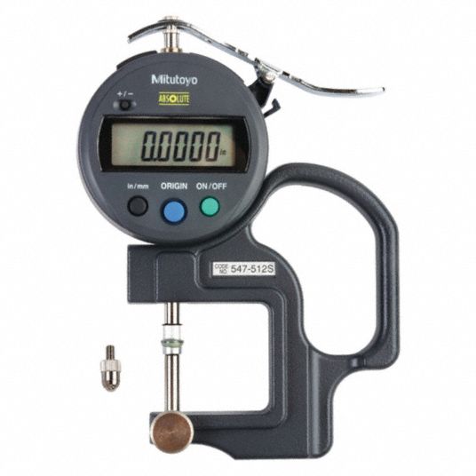 MITUTOYO, Digital Thickness Gage - 39X536|547-512S - Grainger