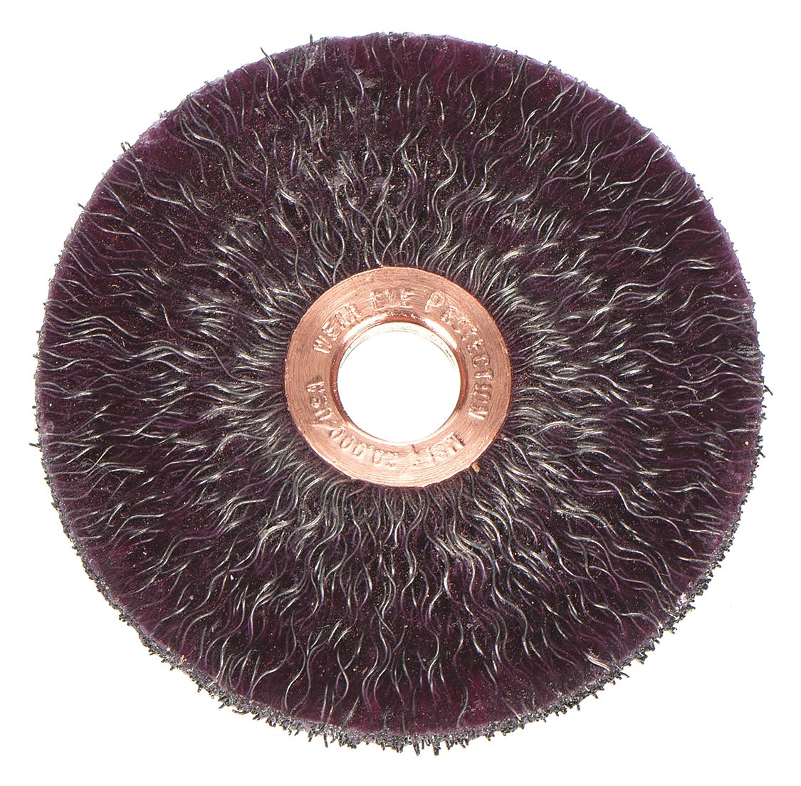 WEILER, Crimped Steel, 2" Dia x 1/4" Wd, Encapsulated Wire Wheel Brush ...