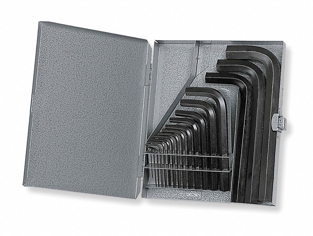 Hex Key Set, Black Oxide, Number of Pieces 18 - Grainger