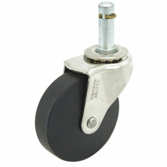 Swivel Stem Caster, 2 1/2 in Wheel Dia., 75 lb Load Rating - Grainger