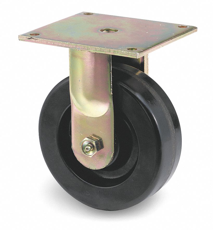 Plate Caster, Rigid, Phenolic, 1000 lb, 5 in Wheel Dia. - Grainger
