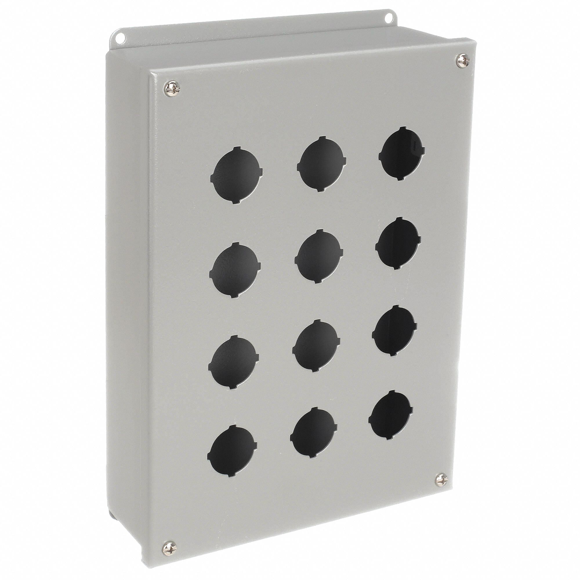 WIEGMANN, 30mm, 12 Holes, Push Button Enclosure - 3A936|PB12 - Grainger