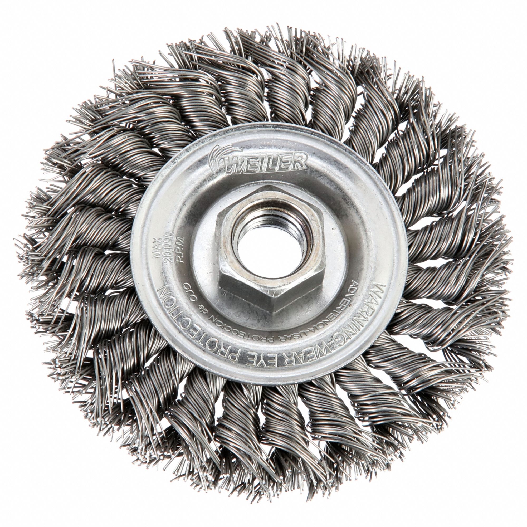 WEILER, Twisted Steel, 4" Dia x 1/2" Wd, Wire Wheel Brush - 3AC17|94253 ...