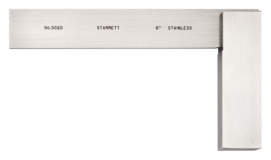 STARRETT, 90° Angle, 5-29/32 x 3-29/32 in Outside Dimensions, Precision ...