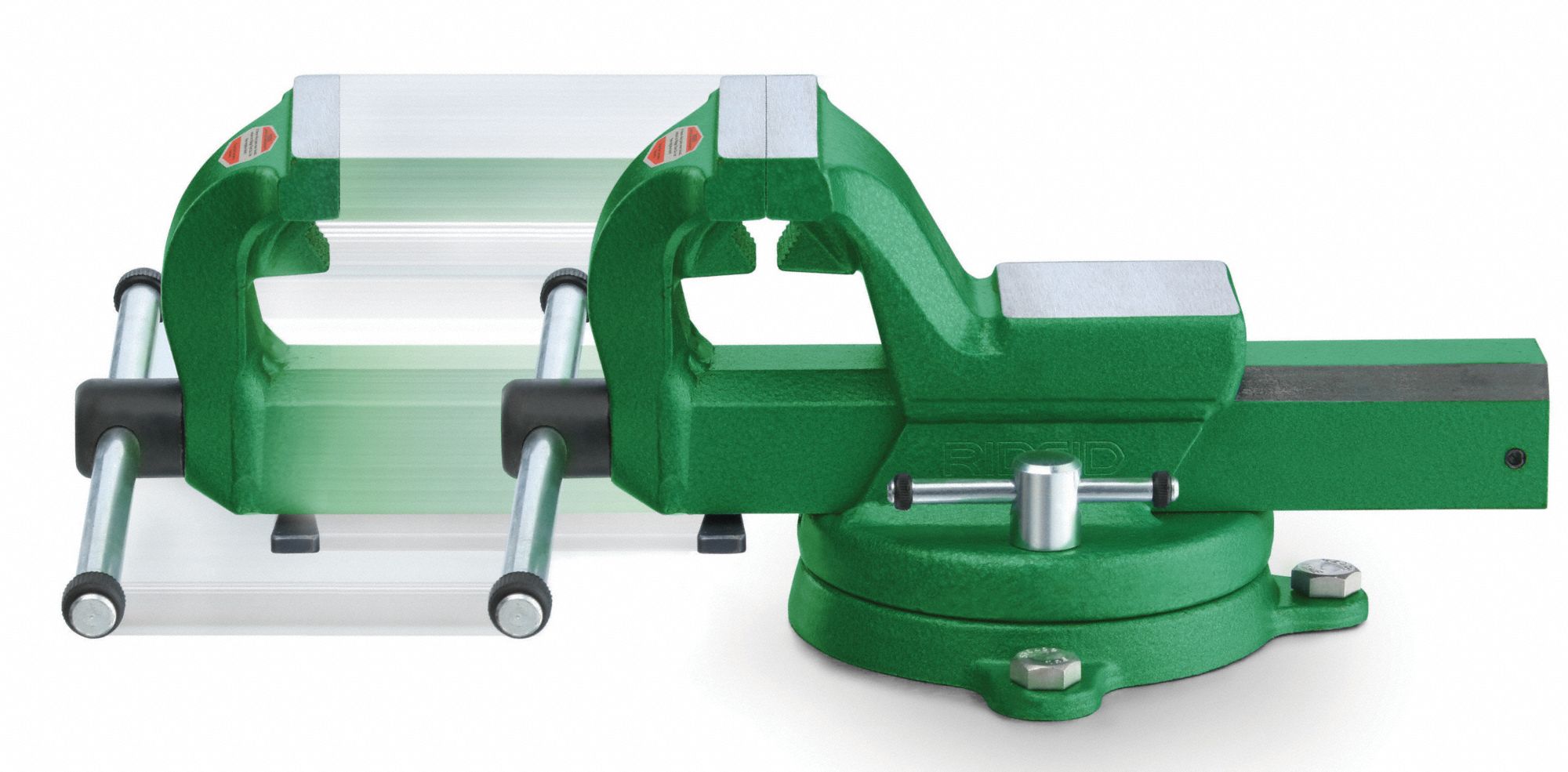 RIDGID Heavy Duty Combination Vise, 5 in Jaw Width, 8 in Max. Opening ...