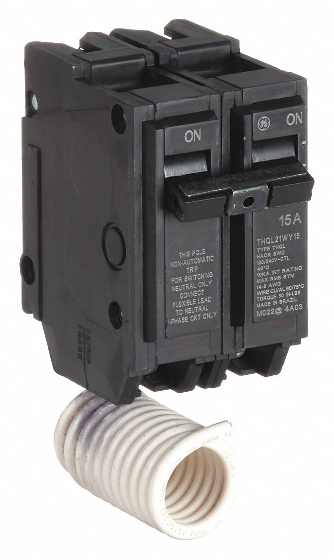GE, THQL, 15 A, Miniature Circuit Breaker - 3AGG5|THQL21WY15 - Grainger