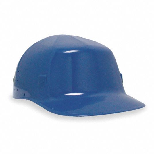 Non-Vented Bump Cap, Front Brim, Blue, Fits Hat Size One Size Fits Most ...