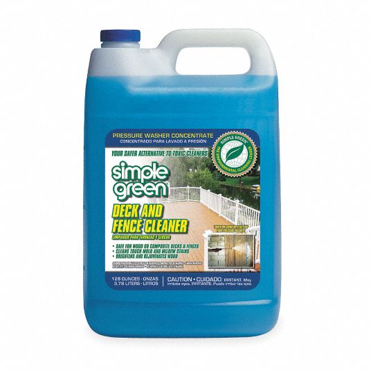 SIMPLE GREEN, Deck and Fence Cleaner, 1 gal Container Size, Deck and ...