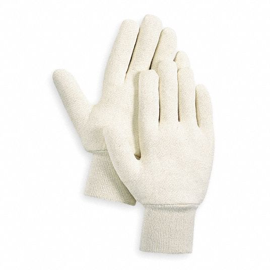 CONDOR Knit Gloves: S ( 7 ), Uncoated, Uncoated, Cotton, Jersey Task ...
