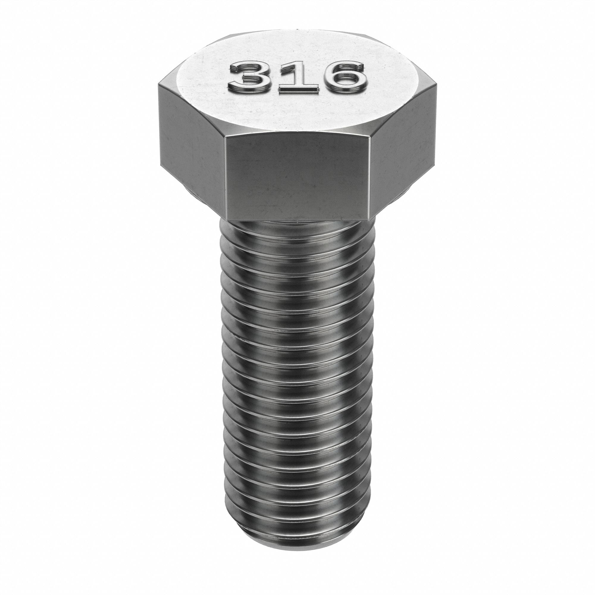Stainless Steel, 316, Hex Head Cap Screw - 3AUE3|U55000.062.0200 - Grainger