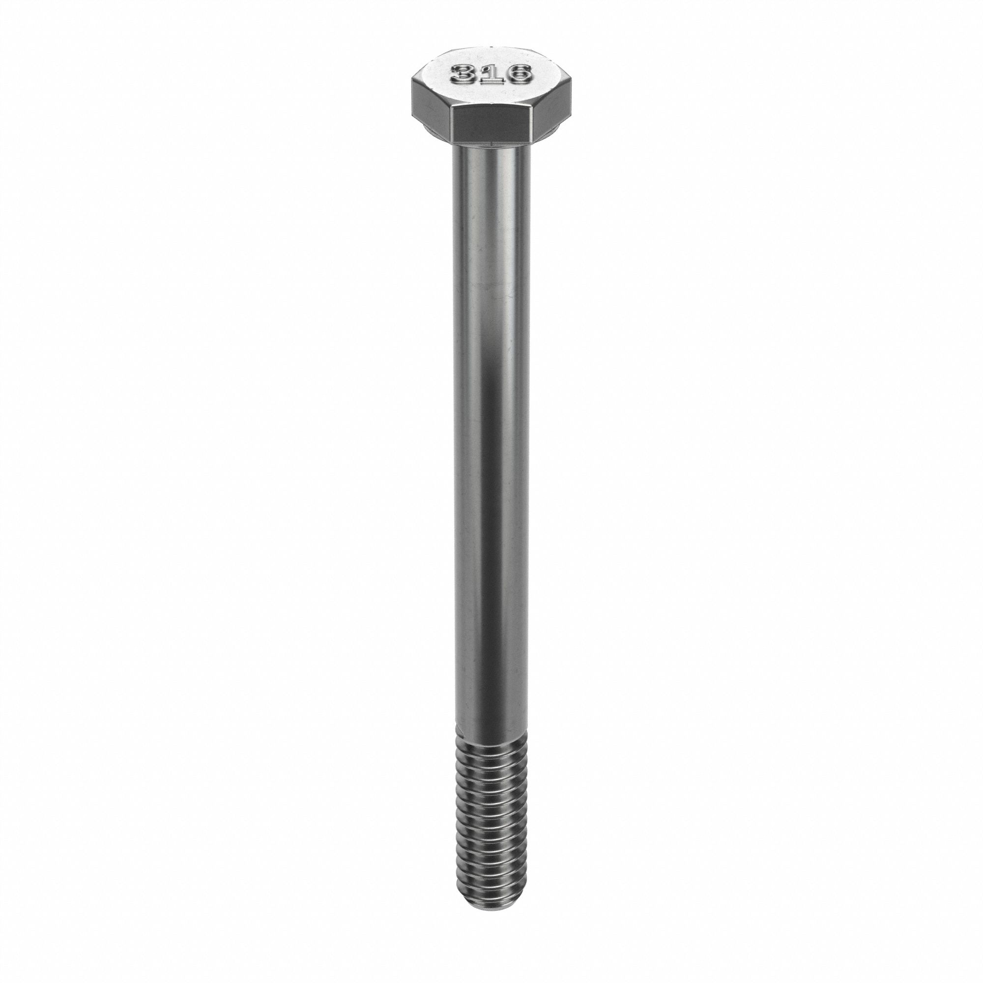 APPROVED VENDOR Tornillo Cabeza de Dado Hexagonal 1/4"-20 316 Longitud de 3", Acabado Sin ...