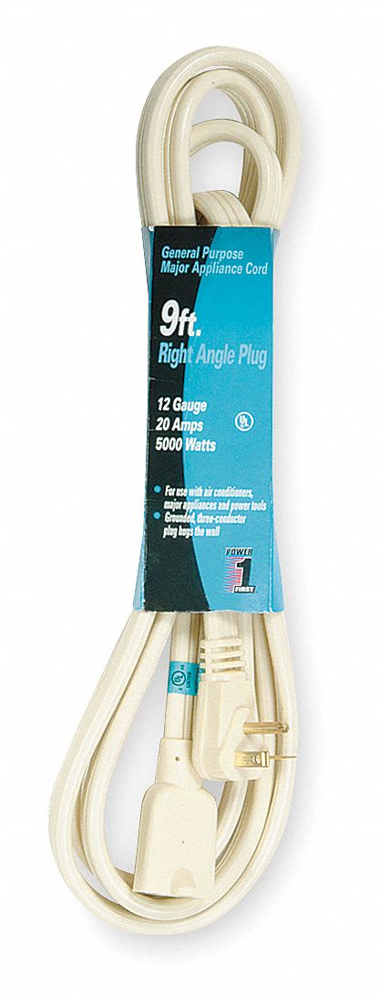 POWER FIRST EXTENSION CORD, 9 FT CORD, 12 AWG WIRE SIZE, 12/3, SPT-3 ...