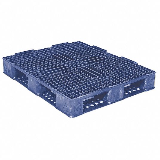 Rackable, 47 3/4 in Overall Lg, Pallet - 3AZG5|40x48 OP CIISF Blu w/LP ...