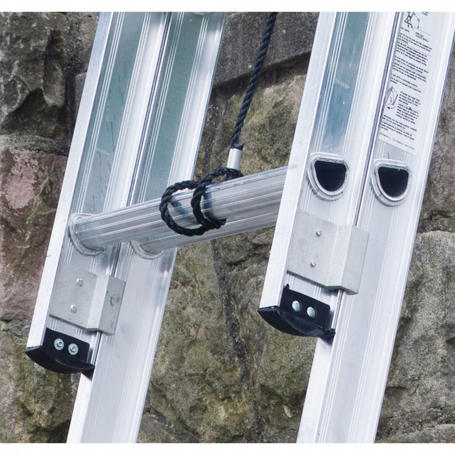 WERNER 40 ft Aluminum Extension Ladder, 300 lb Load Capacity, 89.5 lb ...