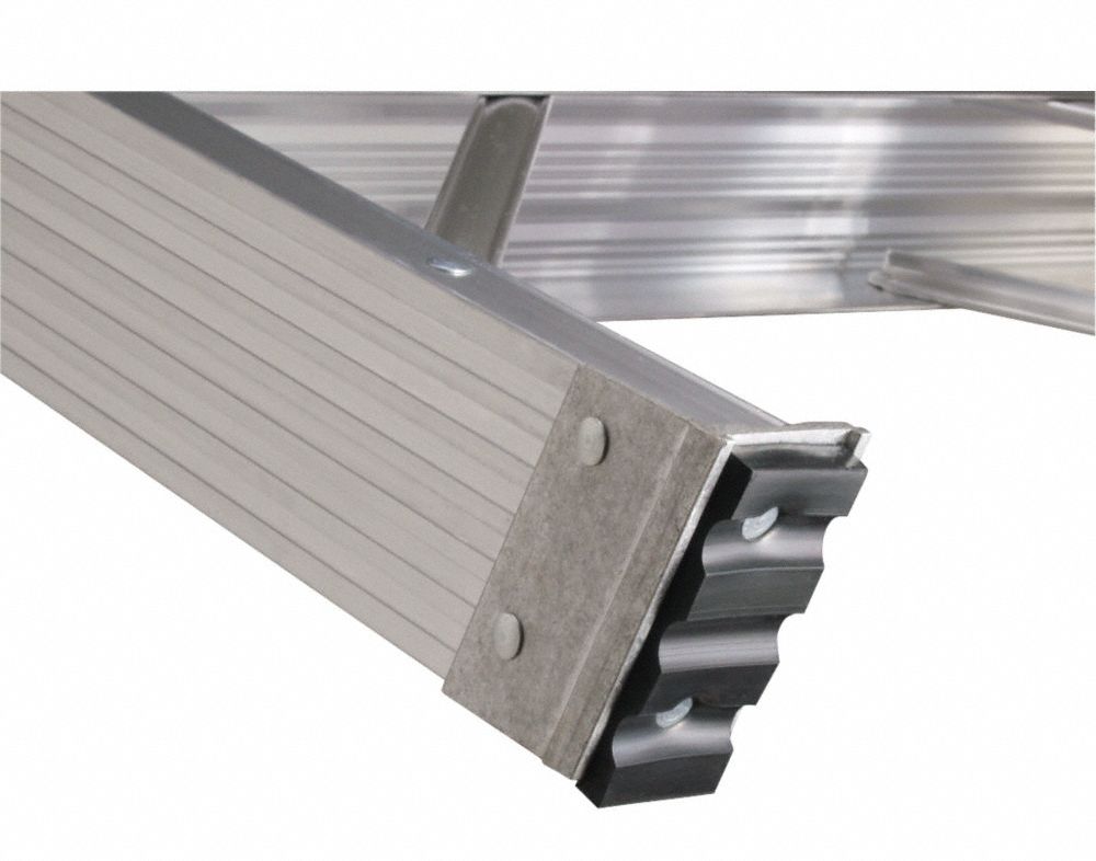 WERNER Twin Stepladder: 4 ft Ladder Ht, 3 Steps, 300 lb Load Capacity ...