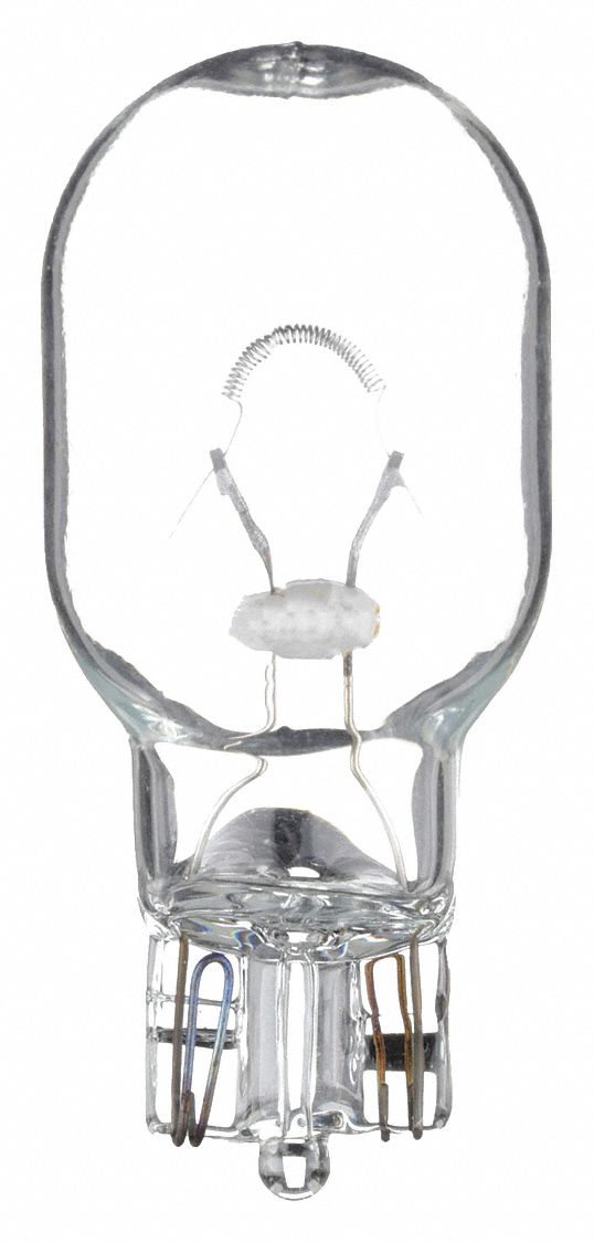 Miniature Incandescent Bulb, T5, Glass Wedge (W2.1x9.5d), Lumens 264 ...