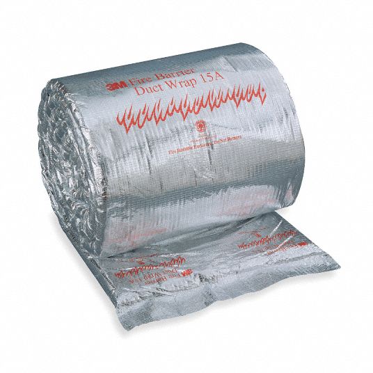 Firestop Wrap Strip, Up to 4 hr Fire Rating, Silver - Grainger